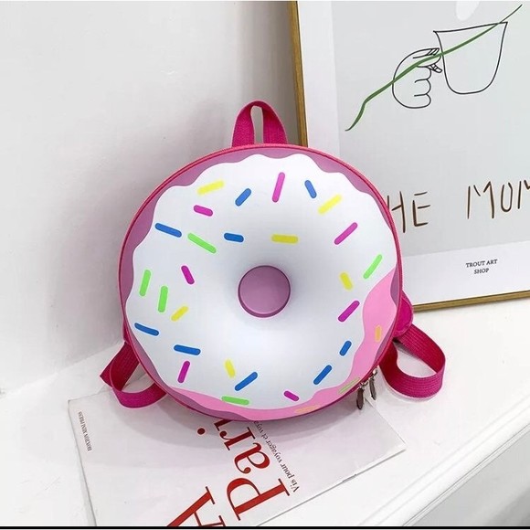 Accessories | 3d Donuts Kids School Bagmini Backpack Kawaii Pink | Poshmark